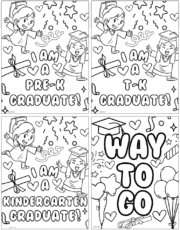 Free Printable Preschool and Kindergarten Graduation Coloring Pages ...