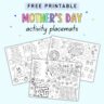 Free Printable Mother's Day Activity Placemats - The Artisan Life