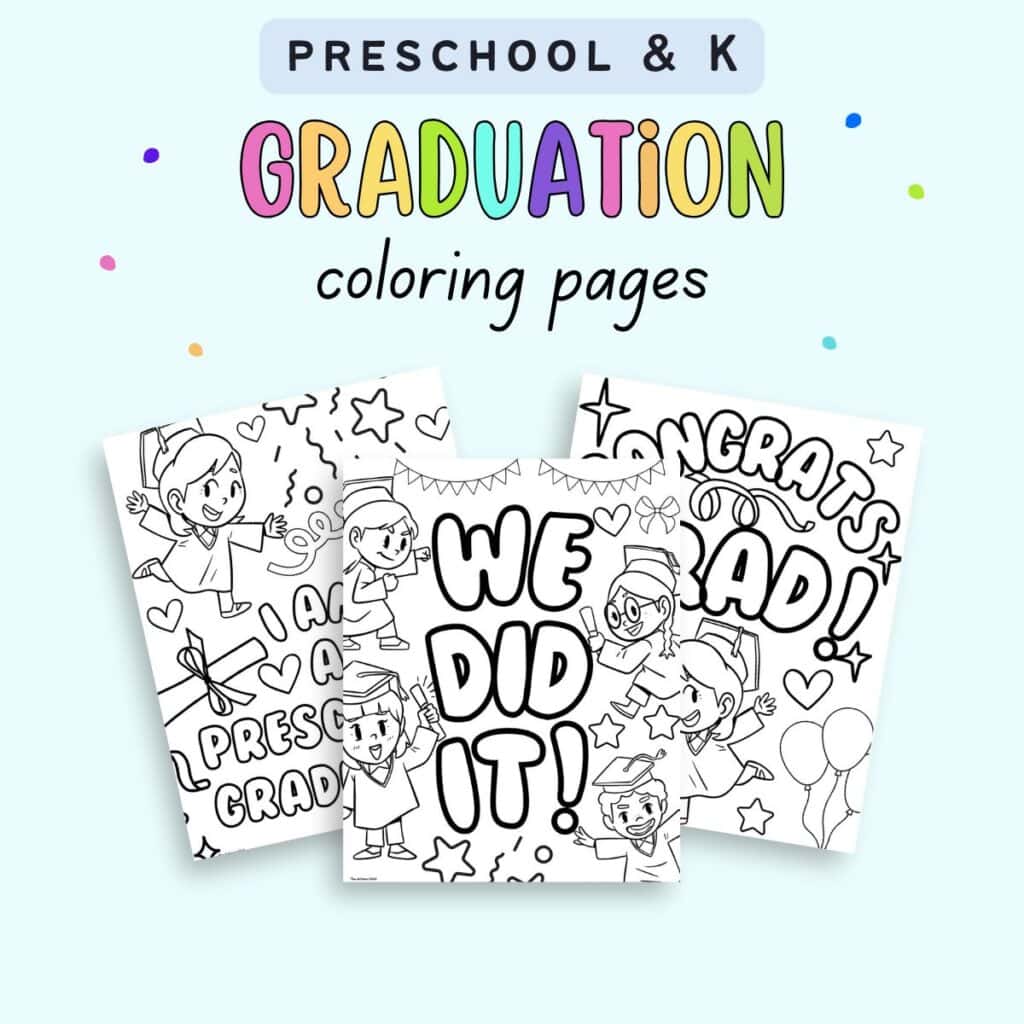 Free Printable Preschool and Kindergarten Graduation Coloring Pages ...