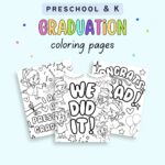 Free Printable Preschool and Kindergarten Graduation Coloring Pages ...