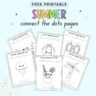 Free Printable Summer Connect the Dots Worksheets - The Artisan Life