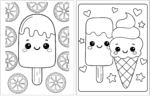 Free Printable Popsicle Coloring Pages - The Artisan Life