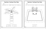 Free Printable Summer Connect the Dots Worksheets - The Artisan Life