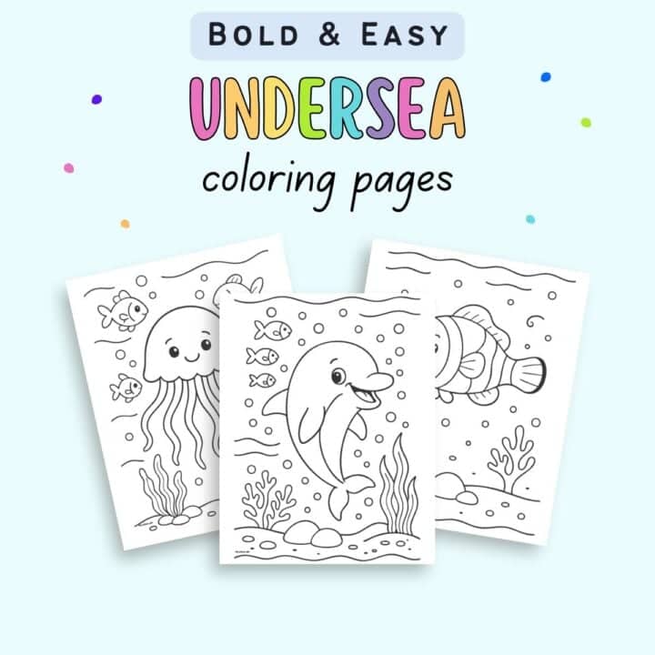 Free Printable Bold and Easy Undersea Coloring Pages - The Artisan Life