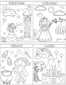 Free Printable Fairytale Coloring Pages - The Artisan Life