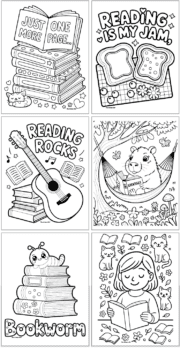 Free Printable Reading Coloring Pages - The Artisan Life