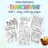 Free Printable Bold and Easy Thanksgiving Coloring Pages - The Artisan Life