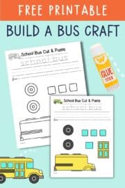 Free Printable Build a School Bus Craft - The Artisan Life
