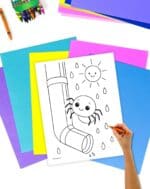 Free Printable Itsy Bitsy Spider Coloring Pages - The Artisan Life