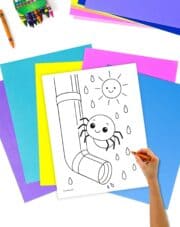 Free Printable Itsy Bitsy Spider Coloring Pages - The Artisan Life
