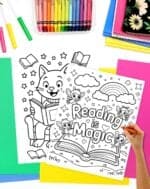 Free Printable Reading Coloring Pages - The Artisan Life
