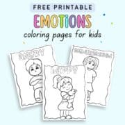 Free Printable Emotions and Feelings Coloring Pages - The Artisan Life