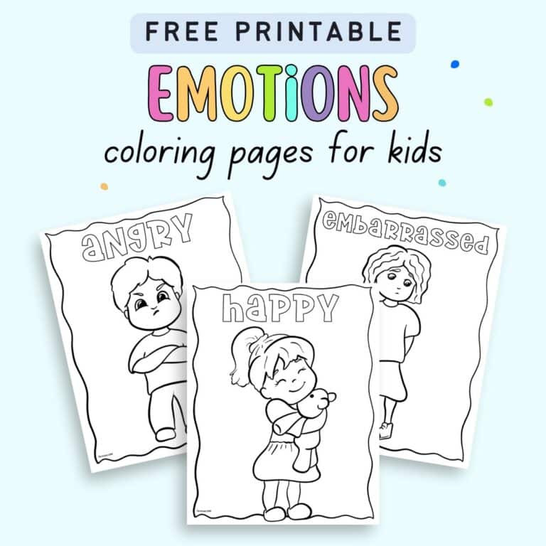 Free Printable Emotions and Feelings Coloring Pages - The Artisan Life