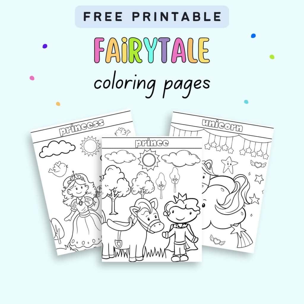 Free Printable Fairytale Coloring Pages - The Artisan Life