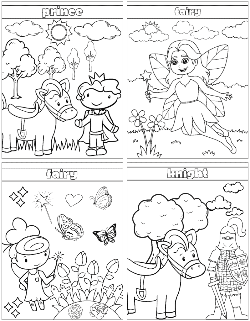 Free Printable Fairytale Coloring Pages - The Artisan Life