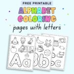 Free Printable Alphabet Coloring Pages A-Z - The Artisan Life