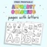 Free Printable Alphabet Coloring Pages A-Z - The Artisan Life