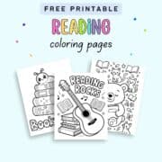 Free Printable Reading Coloring Pages - The Artisan Life