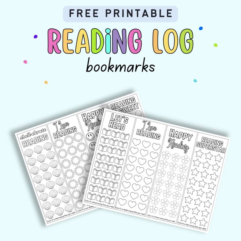 Free Printable Reading Tracker Bookmarks - The Artisan Life