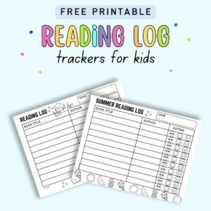 Free Printable Reading Logs - The Artisan Life