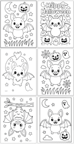 Free Printable Cute Halloween Bat Coloring Pages - The Artisan Life