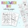 Free Printable Cute Halloween Bat Coloring Pages - The Artisan Life