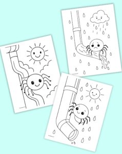 Free Printable Itsy Bitsy Spider Coloring Pages - The Artisan Life