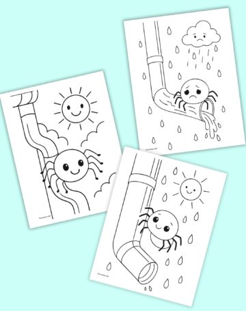 Free Printable Itsy Bitsy Spider Coloring Pages - The Artisan Life