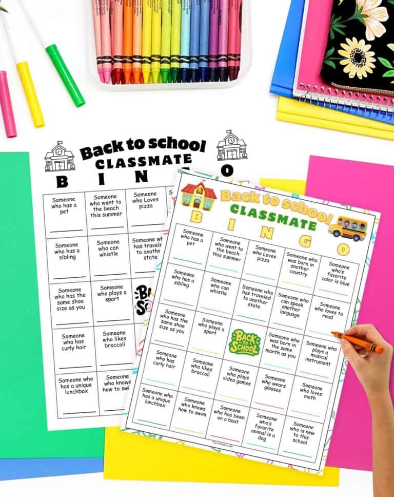 Free Printable Classmate Bingo Ice Breaker Game - The Artisan Life