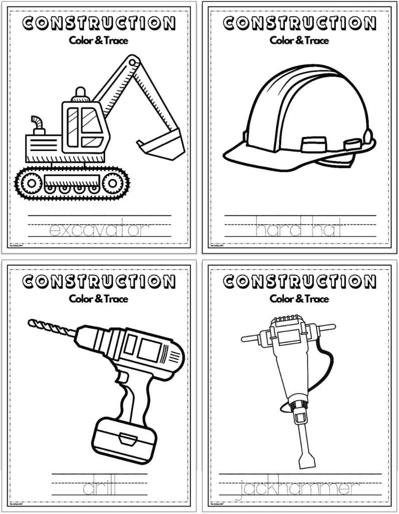 Free Printable Construction Coloring Pages - The Artisan Life