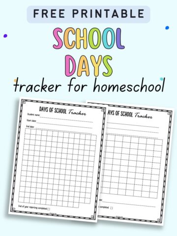 Free Printable Traceable Calendars for Kids - The Artisan Life