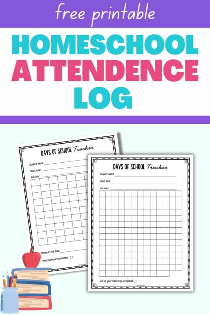 Free Printable Homeschool Days Tracker - The Artisan Life