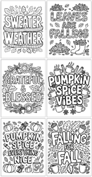 Free Printable Fall Quotes Coloring Pages - The Artisan Life