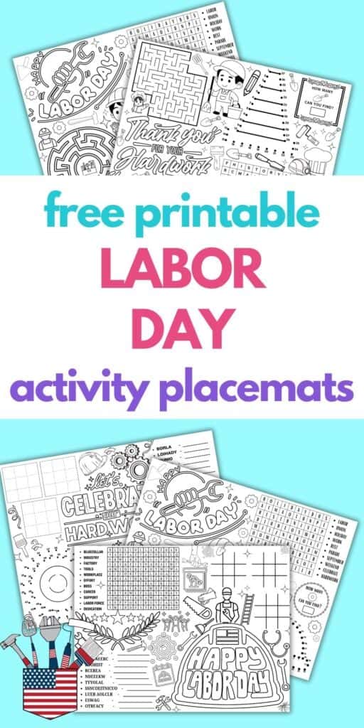 Free Printable Labor Day Activity Placemats - The Artisan Life