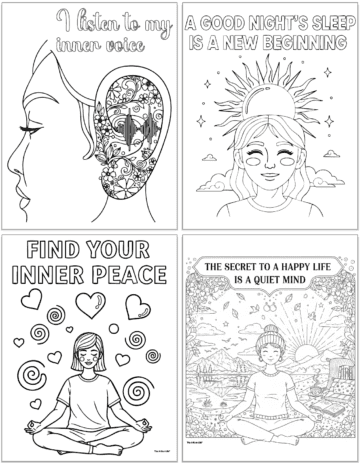 Free Printable Calming Affirmation Coloring Pages - The Artisan Life