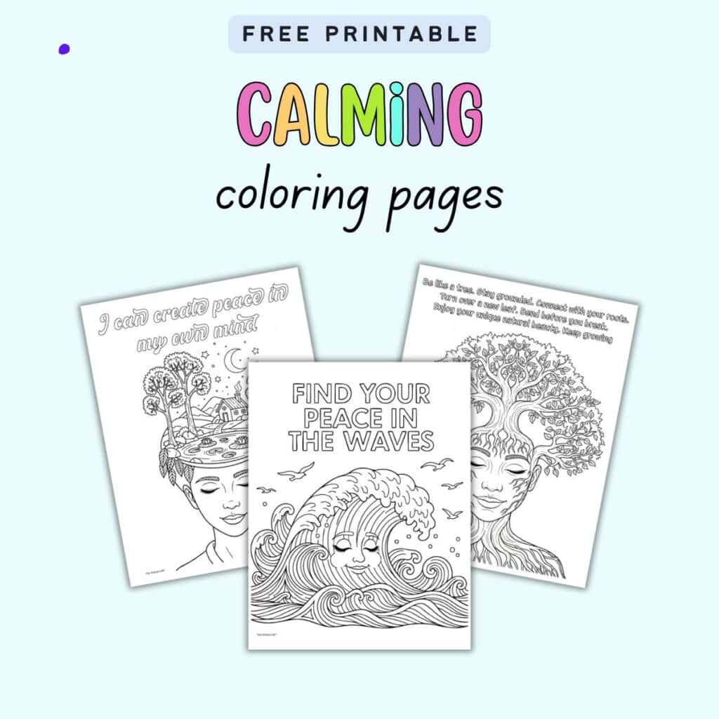 Free Printable Calming Affirmation Coloring Pages - The Artisan Life