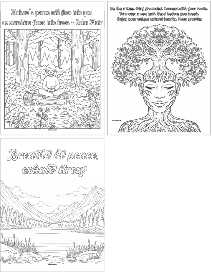 Free Printable Calming Affirmation Coloring Pages - The Artisan Life