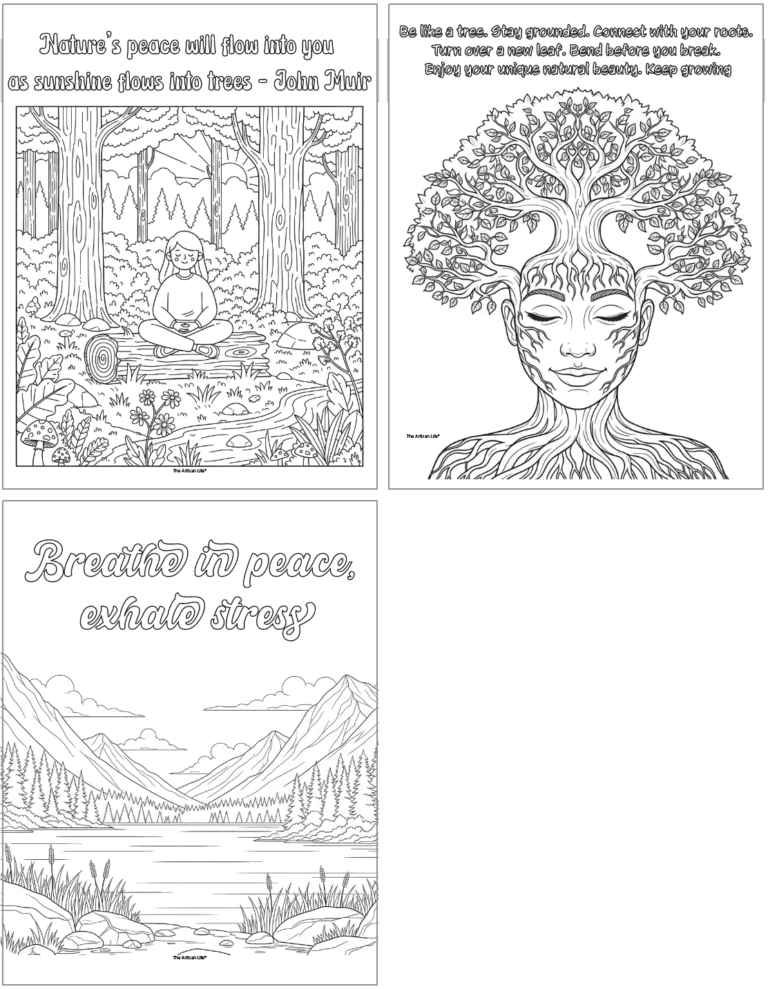 Free Printable Calming Affirmation Coloring Pages - The Artisan Life