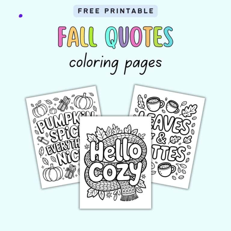 Free Printable Fall Quotes Coloring Pages - The Artisan Life