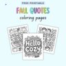 Free Printable Fall Quotes Coloring Pages - The Artisan Life