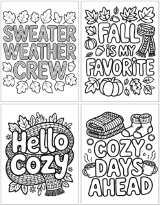 Free Printable Fall Quotes Coloring Pages - The Artisan Life