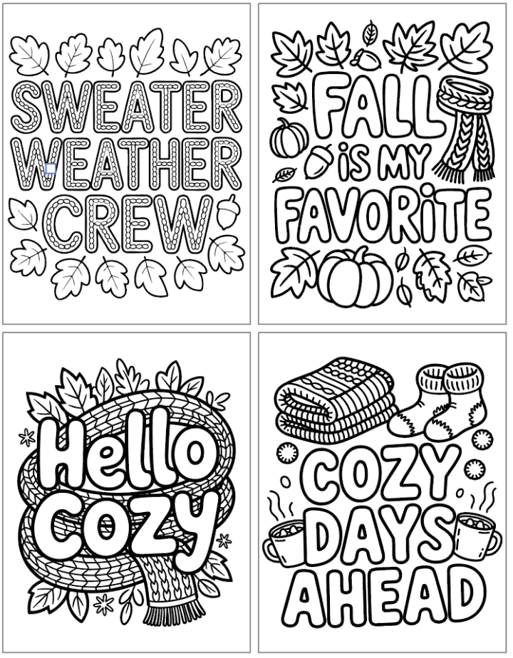 Free Printable Fall Quotes Coloring Pages - The Artisan Life