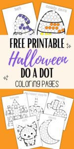 Free Printable Halloween Dot Marker Pages with Vocabulary - The Artisan ...