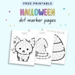 Free Printable Halloween Dot Marker Pages with Vocabulary - The Artisan ...