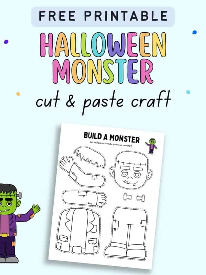 Free Printable Jack o’lantern Cut and Paste Craft - The Artisan Life