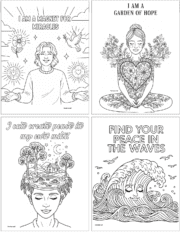 Free Printable Calming Affirmation Coloring Pages - The Artisan Life
