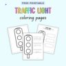 Free Printable Traffic Light Coloring Pages - The Artisan Life