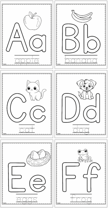 Free Printable Alphabet Coloring Pages With Handwriting - The Artisan Life