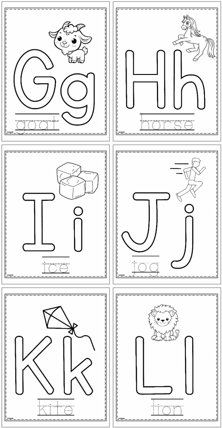 Free Printable Alphabet Coloring Pages With Handwriting - The Artisan Life