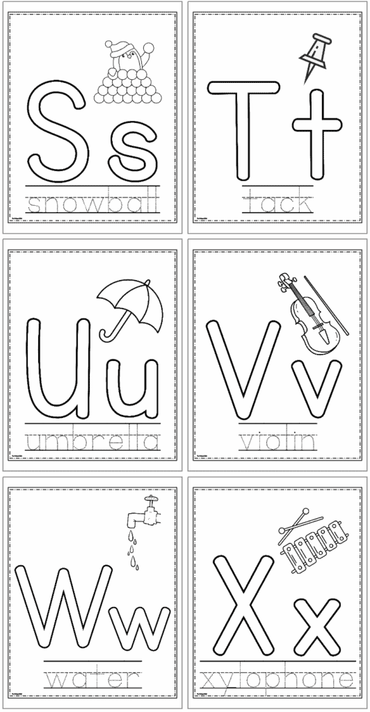 Free Printable Alphabet Coloring Pages With Handwriting - The Artisan Life